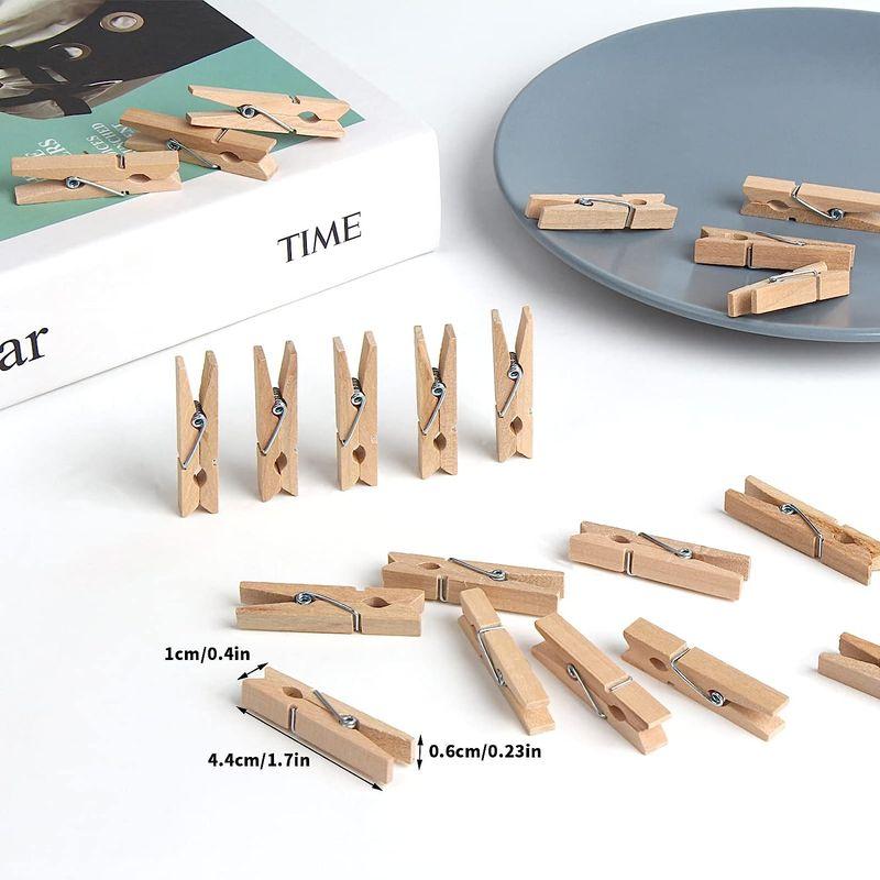 CCINEE ミニ 木製クロスピン 木色 45mm 50個入り 木製クリップ ウッドクリップ 木製ピンチ 木製クロスピン 洗濯バサミ 洗濯小 : 20230706212800-00689 ...