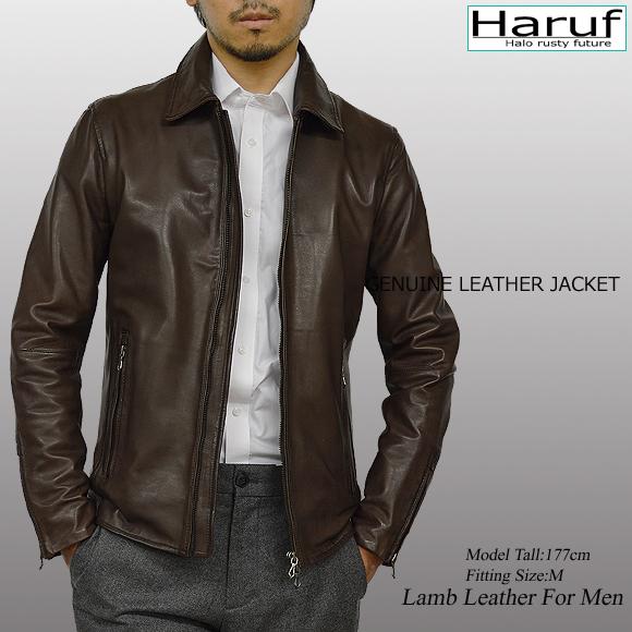 Haruf 革ジャン レザージャケット メンズ 本革 衿付き Haruf 革ジャン レザージャケット メンズ 本革 衿付き