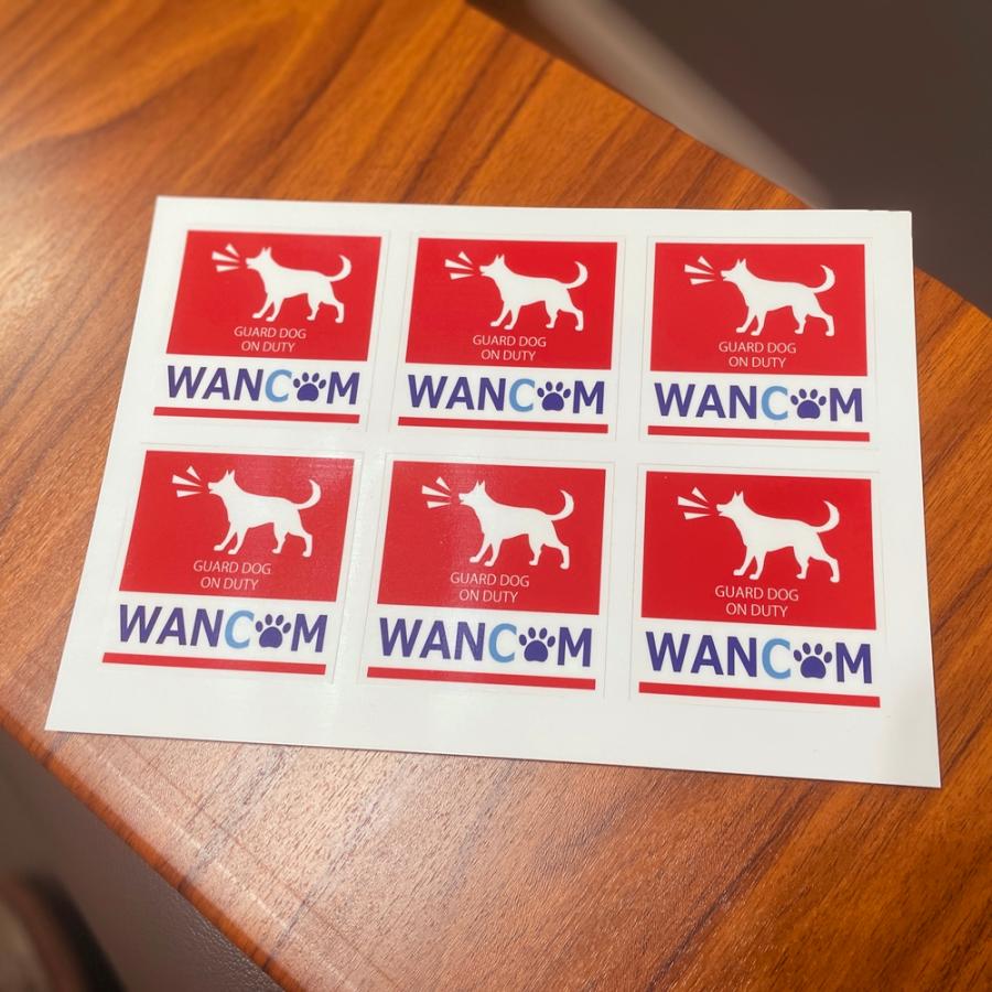 防犯シール(小)6cm角 6枚セット WANCOM(ワンコム)シェパード ステッカー セキュリティ対策に！犬を飼っていますステッカー : wancom-shou-shepherd ...