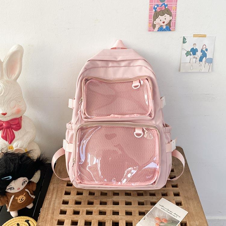 痛バ 痛バッグ リュック a4 大きめ 痛リュック クリアバッグ 透明 リュックサック バックパック 大容量 透明バッグ 見せバッグ 缶バッジ 推し活 : zyz8226 : ハルハショップ ...