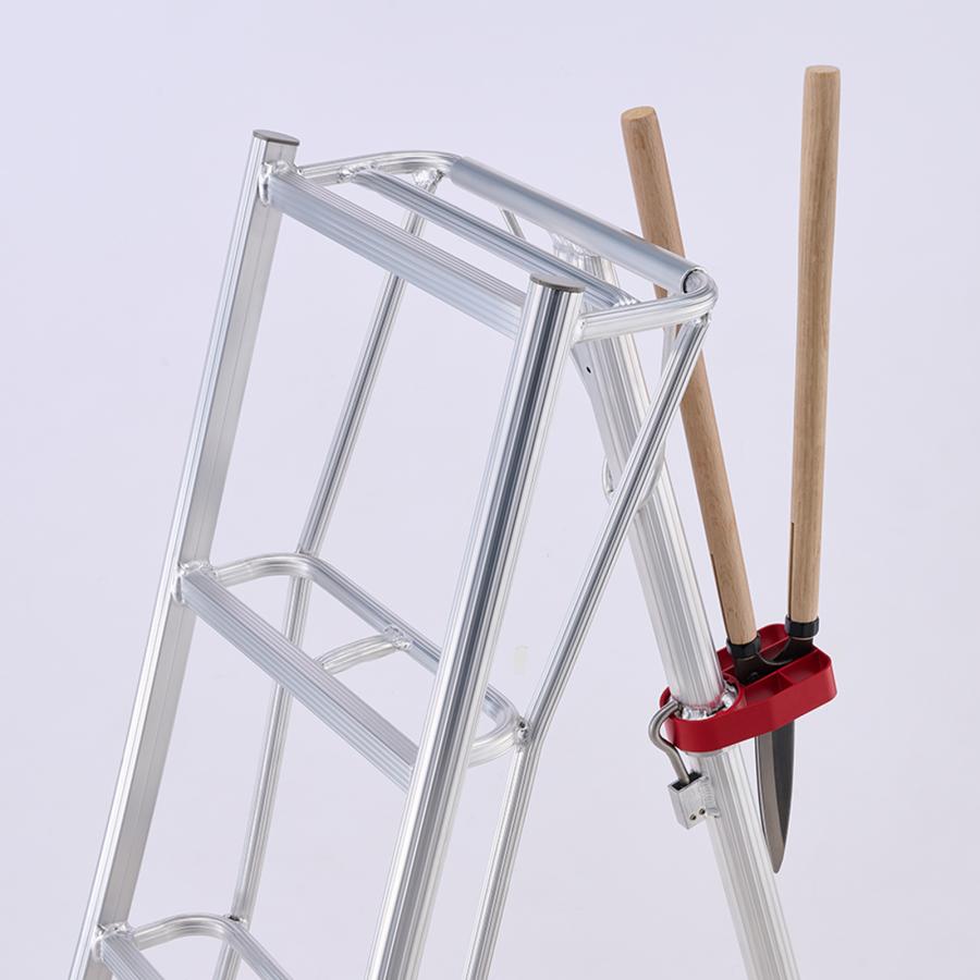 長谷川工業 【 GSD-330 】物置台付き三脚 三脚 三脚脚立 園芸用三脚 アルミ三脚 11尺 11段 グリーンステップ 補助ステップ 支柱補助具 後支柱ステップ 園芸 : 長谷川工業公式 ...