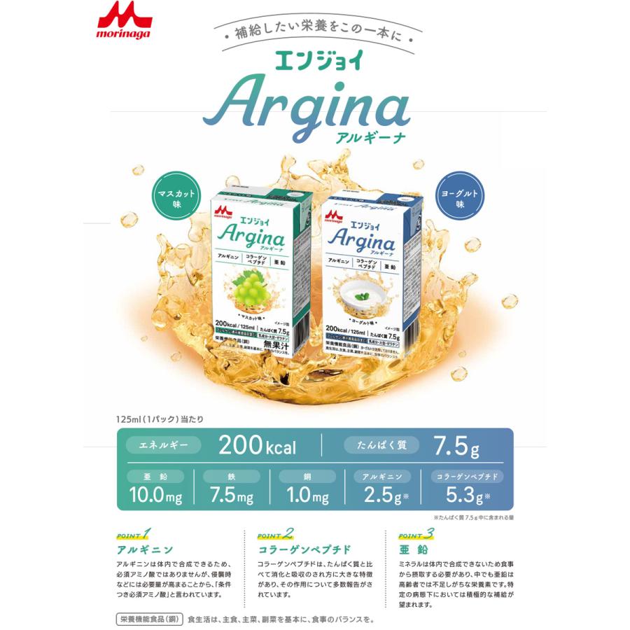 介護飲料 エンジョイArgina アルギーナ ヨーグルト味 125mL 森永クリニコ : c517247 : ハナサンテラス - 通販 ...