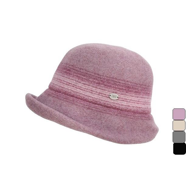 DAKS 婦人帽子 バスクウール グラデーション レディースハット ローズ ベージュ チャコール ブラック サイズ調節付き 日本製 秋冬 ...