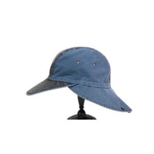 上げ下げできる日よけつき MISTRALミストラル バイカラー キャップ フランス製 ストーンウォッシュ 綿 57 59 61cm ...