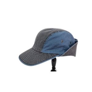 上げ下げできる日よけつき MISTRALミストラル バイカラー キャップ フランス製 ストーンウォッシュ 綿 57 59 61cm ...