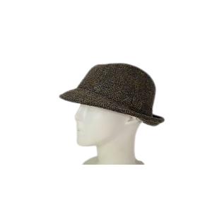 紳士帽子 秋冬 フランス製 インポート MISTRALミストラル HarrisTweed メンズハット LL 59cm 男性 MISTRAL ...