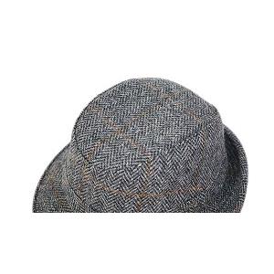 紳士帽子 秋冬 フランス製 インポート MISTRALミストラル ヘリンボーン ツィード メンズハット LL 59cm 男性 MISTRAL ...