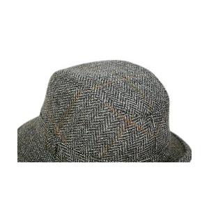 紳士帽子 秋冬 フランス製 インポート MISTRALミストラル ヘリンボーン ツィード メンズハット LL 59cm 男性 MISTRAL ...