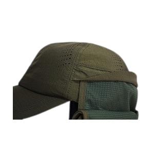 男女兼用 NOL ネックガード 撥水 日よけ サンシェードつき キャップ オリーブ ネイビー M L サイズ調節付 紫外線 春夏 NL ...