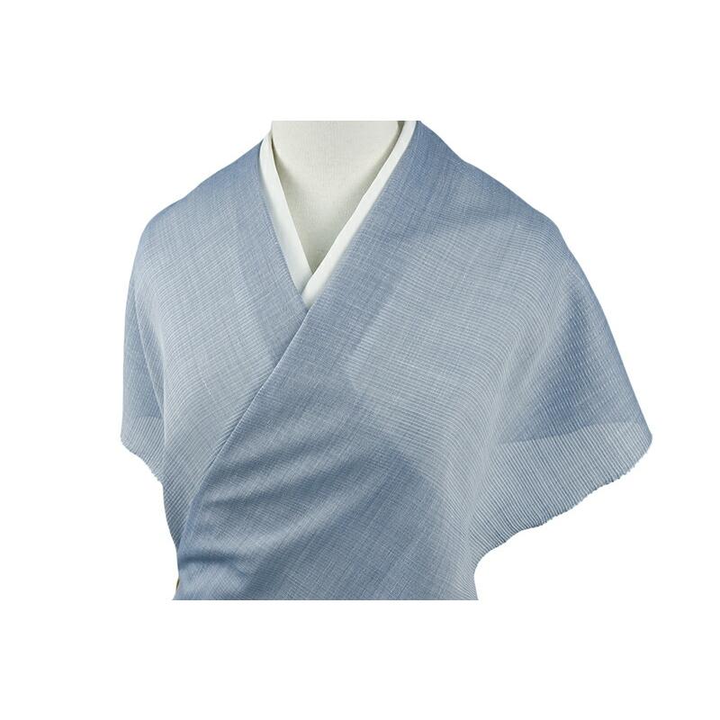 長襦袢 小千谷ちぢみ 麻絽襦袢 本麻 夏物 青 オーガニックラミー 越後 最未仕立て 反物 杉山織物 お洒落着 カジュアル 大正ロマ No.4-0674 : はつはなづき - 通販 ...