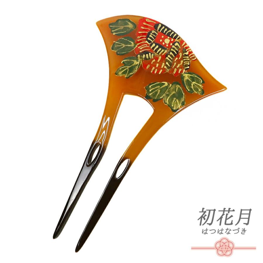 かんざし バチ型 留袖 髪飾り 50代 黒留袖 色留袖 成人式 振袖 袴 花 べっ甲風 黄色 黒 椿 かわいい 日本製 おしゃれ シンプル No.8-2694 : はつはなづき - 通販 ...