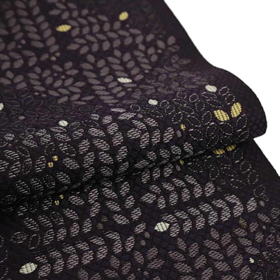 平和屋着物＊夏物 九寸名古屋帯 横段草花文 金銀糸 正絹 逸品 DAAX0492cm