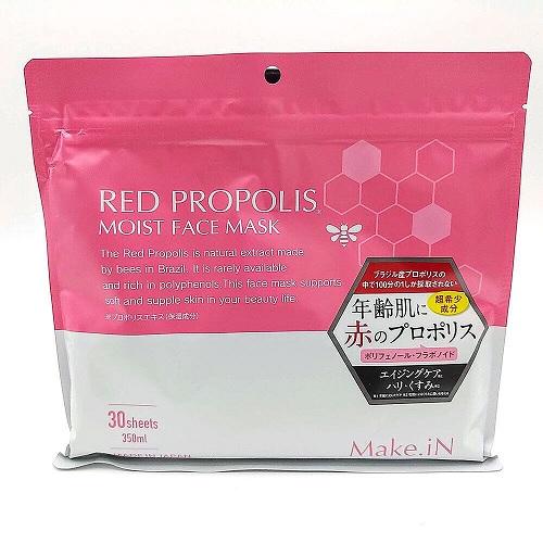 Make.iN Make.In レッドプロポリス モイストフェイスマスク 30枚入り 美容成分 保湿 潤い スキンケア makein 肌トラブル 改善 : arc reve - 通販 ...