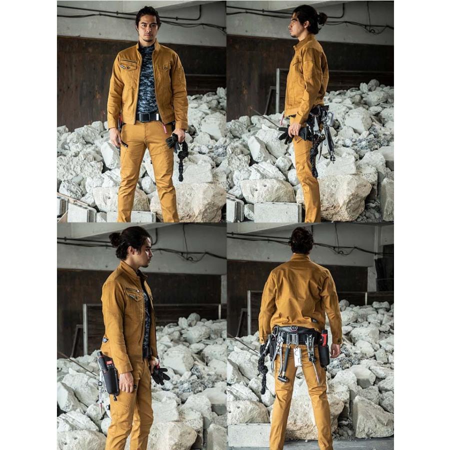 BURTLE（バートル） デニム 上下セット 作業着 ジャケット 5001 カーゴパンツ 5002 長袖 ストレッチ メンズ 男女兼用 ブルゾン ジャンパー 作業服 3L-4L : 作業用品の ...