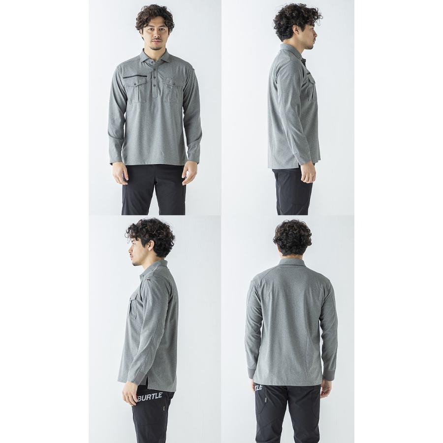 BURTLE バートル ポロシャツ メンズ レディース 長袖 吸汗速乾 ストレッチ 消臭テープ 制電 705 ユニフォーム スポーツ オールシーズン 作業服 作業着 : 作業用品の服部 ...