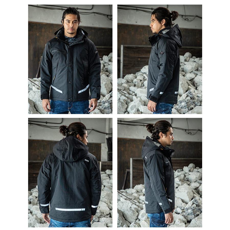 バートル 防寒着 防水防寒ジャケット 大型フード付き 7610 男女兼用 反射 制電 撥水 防汚 フリース 7610シリーズ 作業服 作業着 防寒服 4L-5L :burtle-7610-b ...