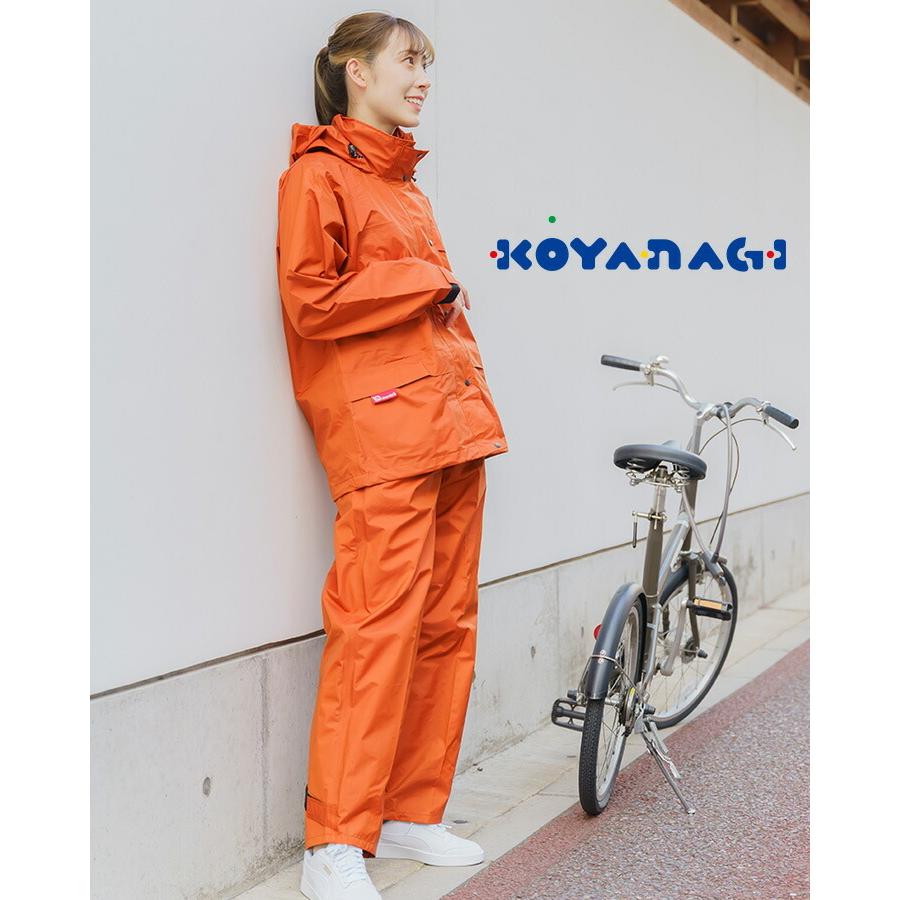 KOYANAGI レインスーツ 合羽 上下セット レインウエア 雨具 ハイスペック 東レ エントラント生地 #8200 蒸れにくい コヤナギ 雨合羽 レインコート 防水 撥水 透湿素材 ...