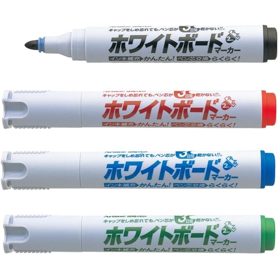 シヤチハタ アートライン潤芯ホワイトボードマーカー K-527/4W 丸芯 4色セット : 葉月Yahoo!店 - 通販 - Yahoo!ショッピング