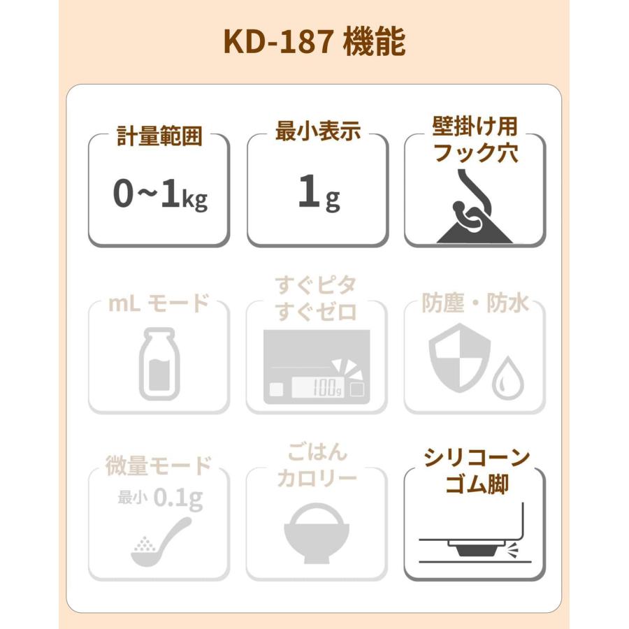 タニタ クッキングスケール キッチン はかり 料理 デジタル 1kg 1g単位 ホワイト KD-187 WH プレゼント ギフト おしゃれ キッチン用品 : hak00a131b : 葉月 ...