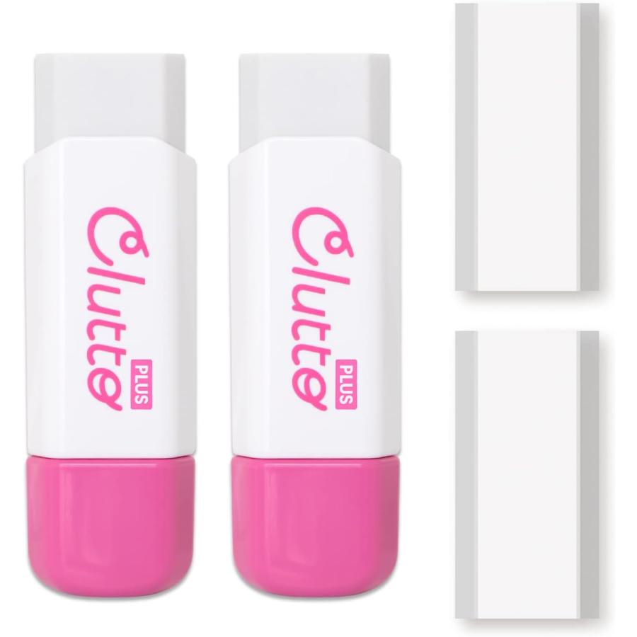 PLUS プラス 消しゴム ケース消しゴム Clutto くるっと 本体2個+替えゴムセット : 葉月Yahoo!店 - 通販 - Yahoo!ショッピング