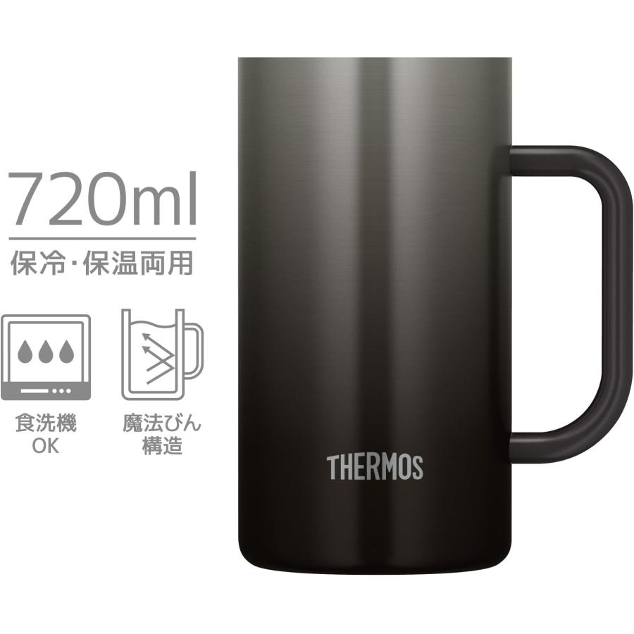 THERMOS サーモス 真空断熱ジョッキ 720ml ブラック 食洗機対応 魔法びん構造 保温保冷 ビールジョッキ JDK-721C BK : 葉月Yahoo!店 - 通販 - Yahoo ...