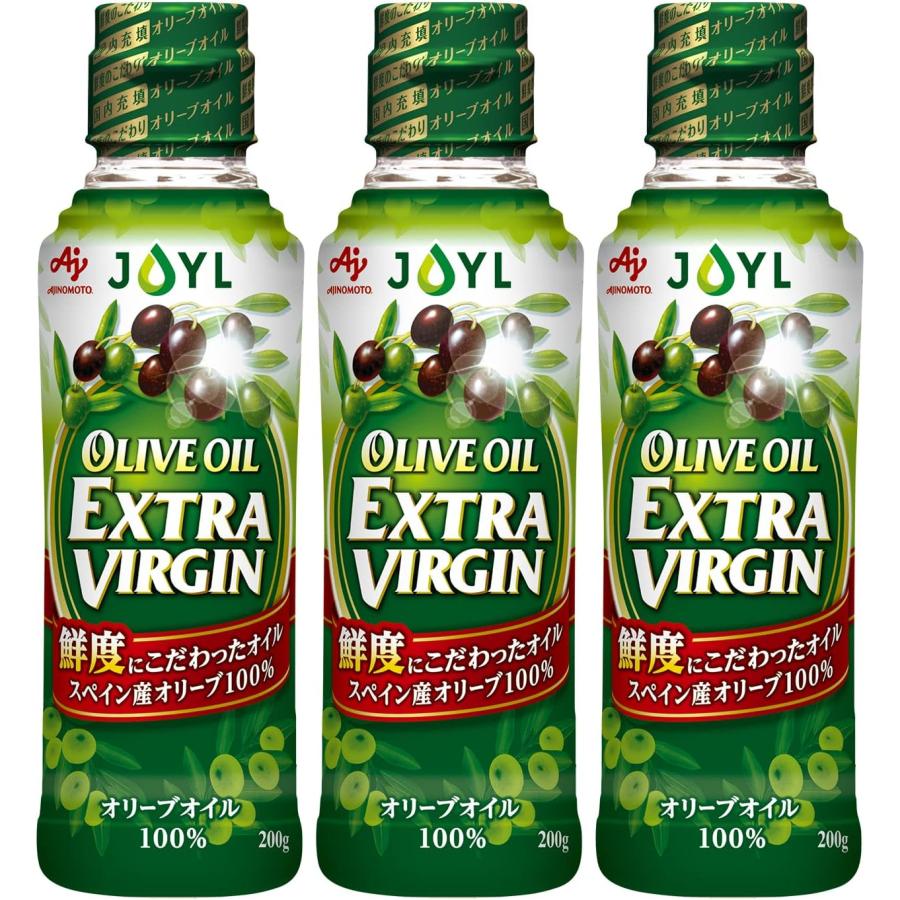 JOYL オリーブオイル エクストラバージン 100% 味の素 J-オイルミルズ 瓶 200g x 3本 : 葉月Yahoo!店 - 通販 - Yahoo!ショッピング