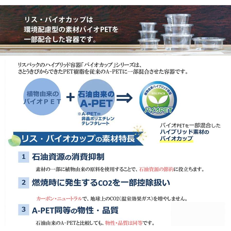 リスパック Risupack 使い捨て 容器 テイクアウト バイオカップ 90 BL 本体 106ml 日本製 PBPM061 クリア : 葉月Yahoo!店 - 通販 - Yahoo!ショッピング