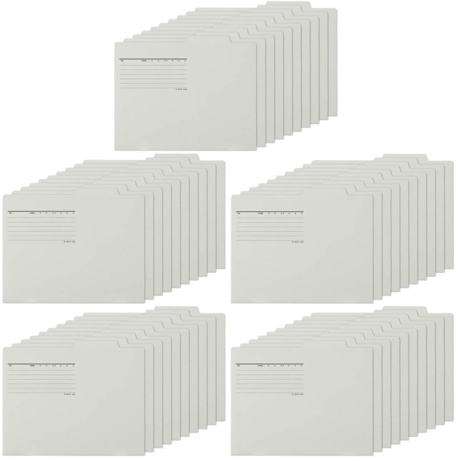 PLUS プラス 個別フォルダーエコノミー 50枚 A4横 FL-082IF 87-431 グレー 50枚パック 単品 : 葉月Yahoo!店 - 通販 - Yahoo!ショッピング