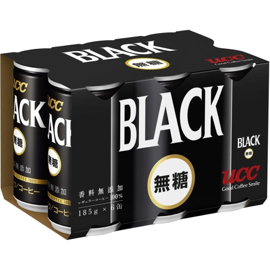 UCC ブラック無糖 コーヒー 缶コーヒー 185ml×6本 : 葉月Yahoo!店 - 通販 - Yahoo!ショッピング