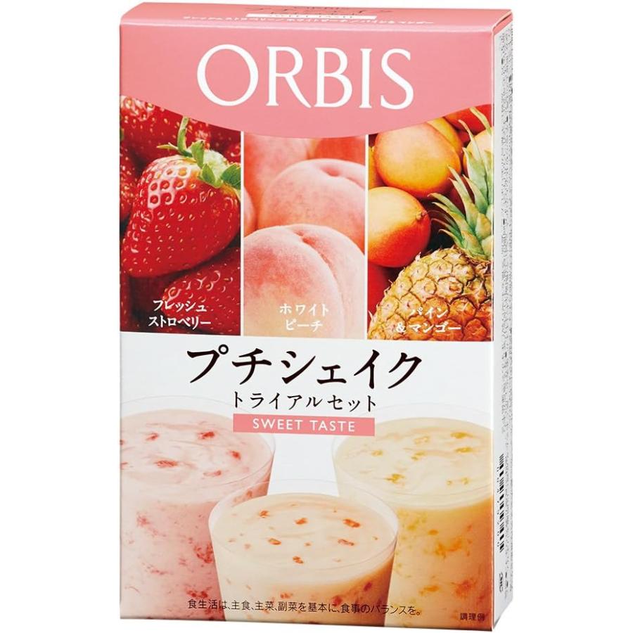 ORBIS(オルビス) プチシェイク トライアルセット スウィートテイスト(フレッシュストロベリー/ホワイトピーチ/パイン&マンゴー) 100g×3食分 : 葉月Yahoo!店 - 通販 ...