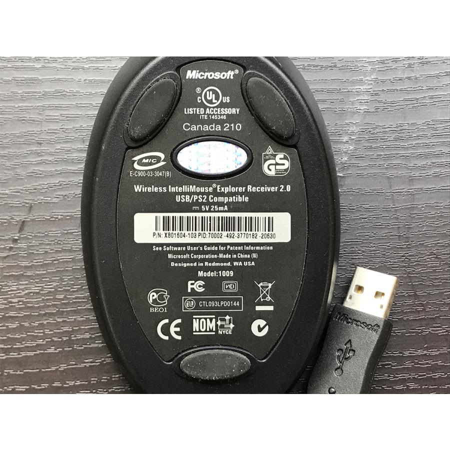 中古 Microsoft Wireless Intellimouse Explorer Mouse Receiver v2.0 Model ...
