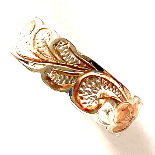 ホワイトデー 指輪 リング ハワイアンジュエリー シルバー925 6mm 幅 プルメリア ピンクゴールド : ハワイショップ ハウオリ - 通販 - Yahoo!ショッピング