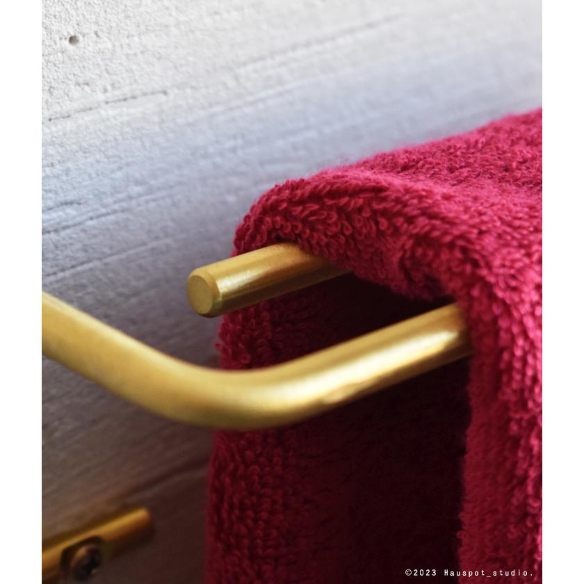 タオルバー 真鍮 おしゃれ ren brass Sサイズ 20cm幅 ブラス タオルハンガー タオル掛け 北欧 風呂場 脱衣所 トイレ 台所 清潔 モダン : Hauspot - 通販 ...