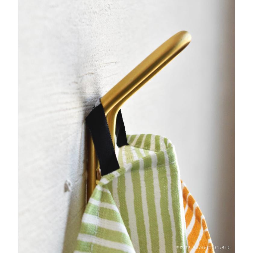 フック 真鍮 壁 おしゃれ ren brass ワイドU字フック ブラス 壁掛け ゴールド 金 モダン 北欧 コート掛け コートハンガー スタイリッシュ アンティーク風 : Hauspot ...