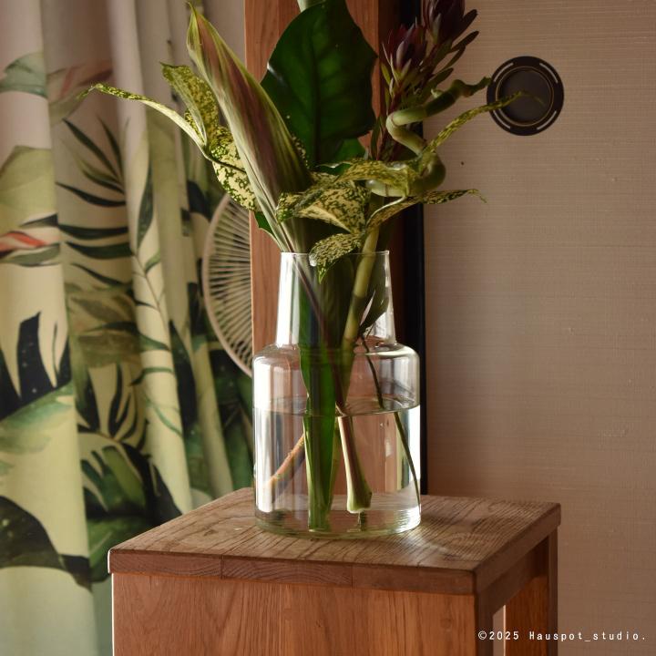 ガラスベース 枝物 花瓶 リューズガラスの花瓶 ロケート14 Lサイズ フラワーベース ガラス 大きい おしゃれ 透明 北欧 ギフト 母の日 贈り物 : Hauspot - 通販 ...