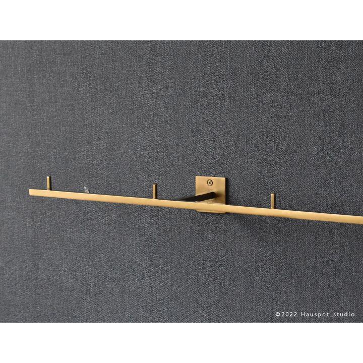 ウォールフック おしゃれ アイアンバーフック スリムフックバー Lサイズ：幅80cm×高さ4.0cm アンティークゴールド : 10-63874 : Hauspot - 通販 - Yahoo ...