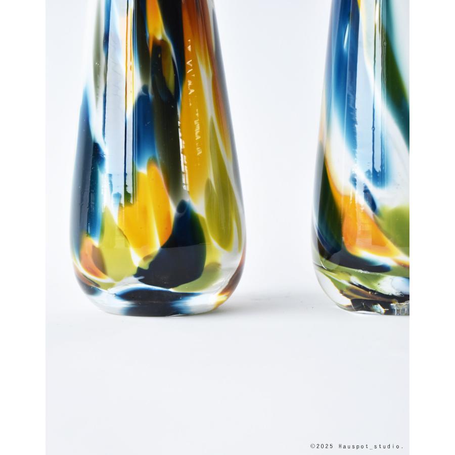 フラワーベース おしゃれ 花瓶 アート花器 FIDRIO VASE GLORIOSA COLORI ガラスベース 美術 アート デザイン ヨーロッパ オランダ ガラス 吹きガラス ...