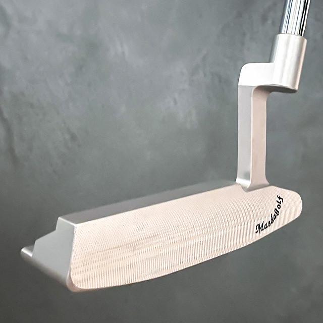 Masda golf マスダゴルフ スタジオ2 パター ステンレス（NEWデザイン） studio 2 ホワイトビーズ仕上げ・ブラックコート加工・DLC加工 ハンドメイド 専用ヘッドカバー付 ...