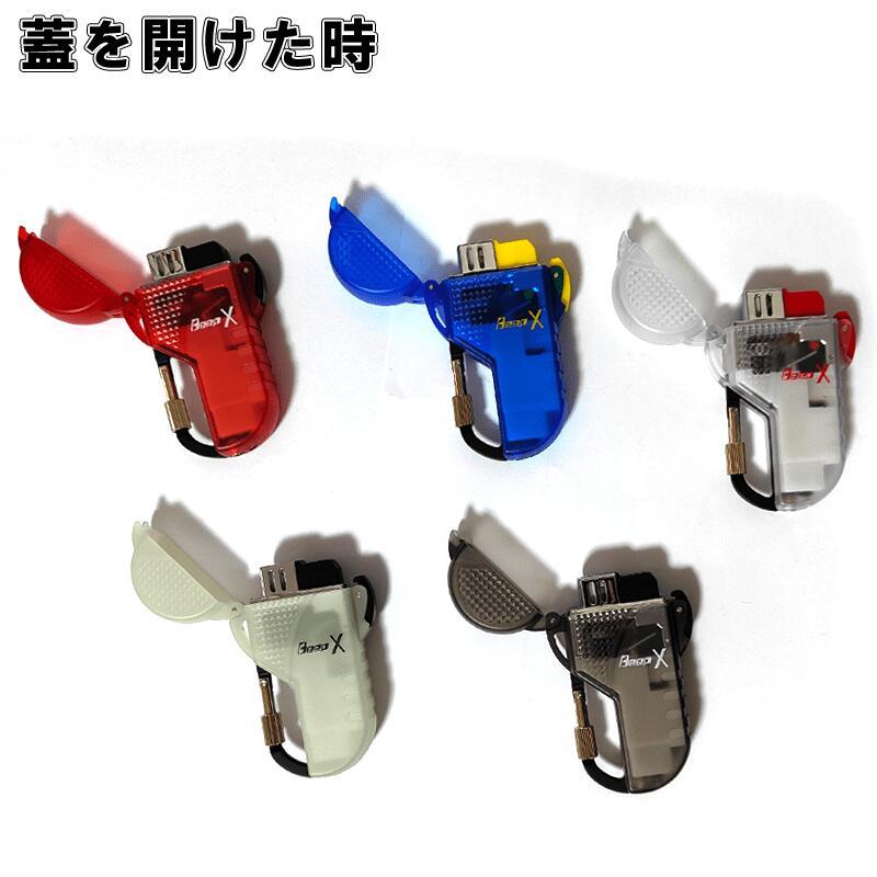 ガスライター ターボ BeepX ビープテン 5カラー 赤 青 アウトドア 黒 クリア ブラック 蓄光 ブルー レッド 屋外 ガス補充式 ...