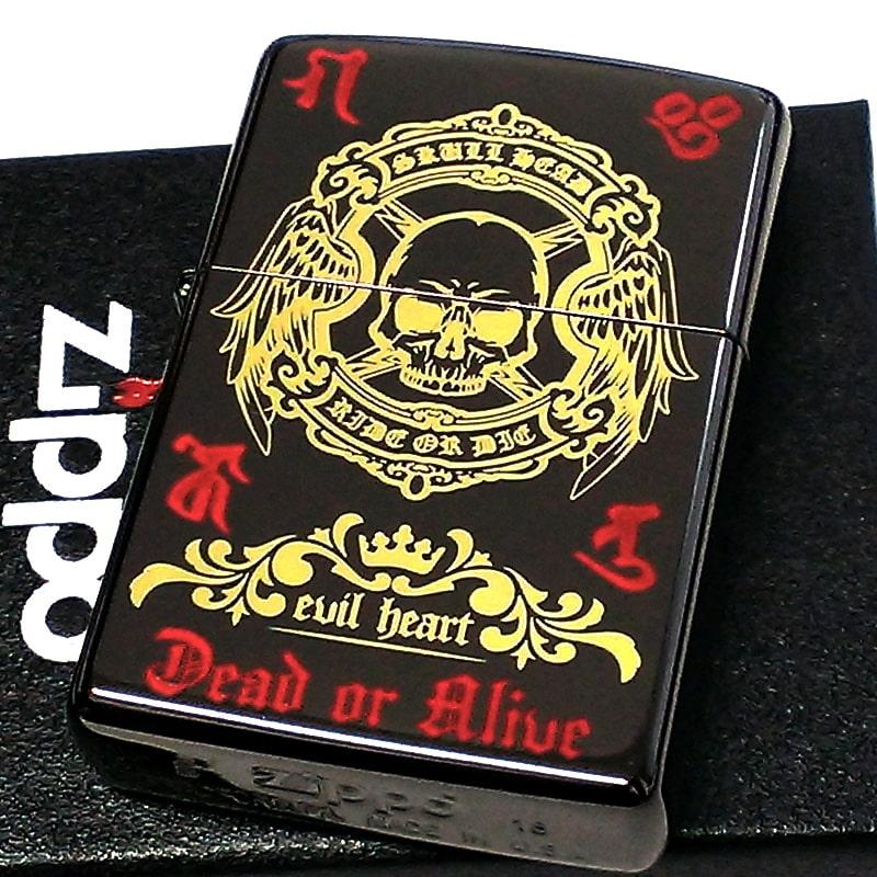 ZIPPO（ジッポー） 特価品 デッドオアアライブ ブラックジェネレーション ジッポ かっこいい ライター ハード 黒金 赤 鏡面仕上げ ...