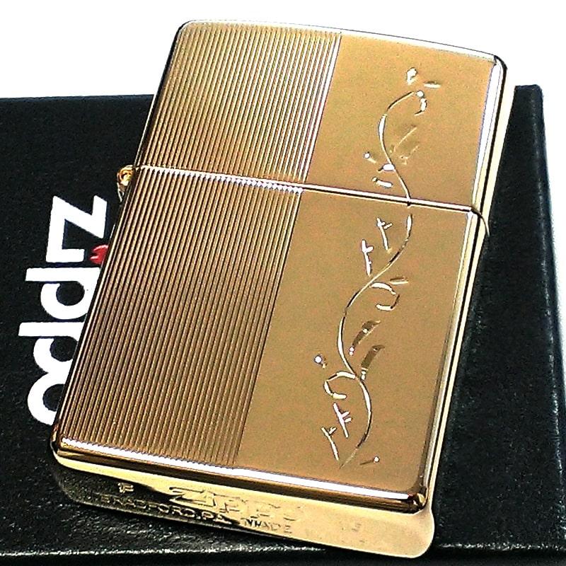 ZIPPO ライター 手彫り彫刻 金メッキ リーフ ジッポ 金タンク K24 ゴールド ハンドカット メンズ レディース ギフト プレゼント : Zippoタバコケース喫煙具のハヤミ - 通販 ...