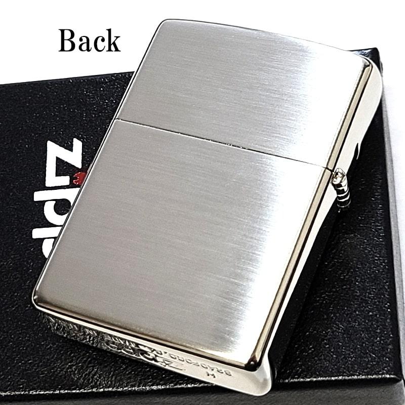 ZIPPO ライター 可愛い ねこ 花柄 ジッポ 猫 アッシュグレー ネコ メタル フラワー 彫刻 kitten flowers ホワイトニッケル : Zippoタバコケース喫煙具のハヤミ ...