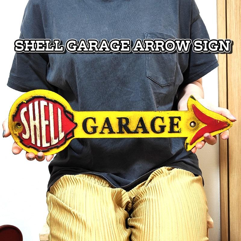 アメリカン レトロ 看板 SHELL ヴィンテージ インテリア ガレージ アンティーク キャストアイアン 鋳鉄 プレート シェル おしゃれ ...