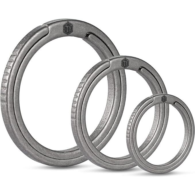 KeyUnity KA02 チタン合金キーリング 3個セット(L+M+S) シルバー キーユニティ : ライト専門 HAYASAKI STORE - 通販 - Yahoo!ショッピング