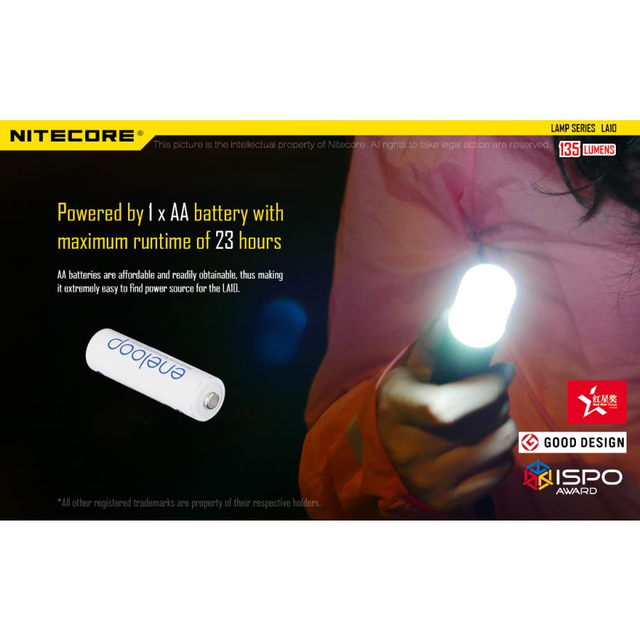NITECORE Nitecore LA10 LEDキーライト ミニランタン ブラック 57g 135ルーメン : ライト専門 HAYASAKI STORE - 通販 - Yahoo!ショッピング