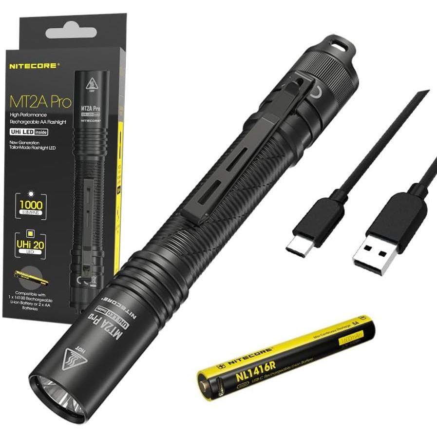 NITECORE Nitecore MT2A Pro 1000ルーメン LED EDC 充電式フラッシュライト 2x AA使用 : ライト専門 HAYASAKI STORE - 通販 ...