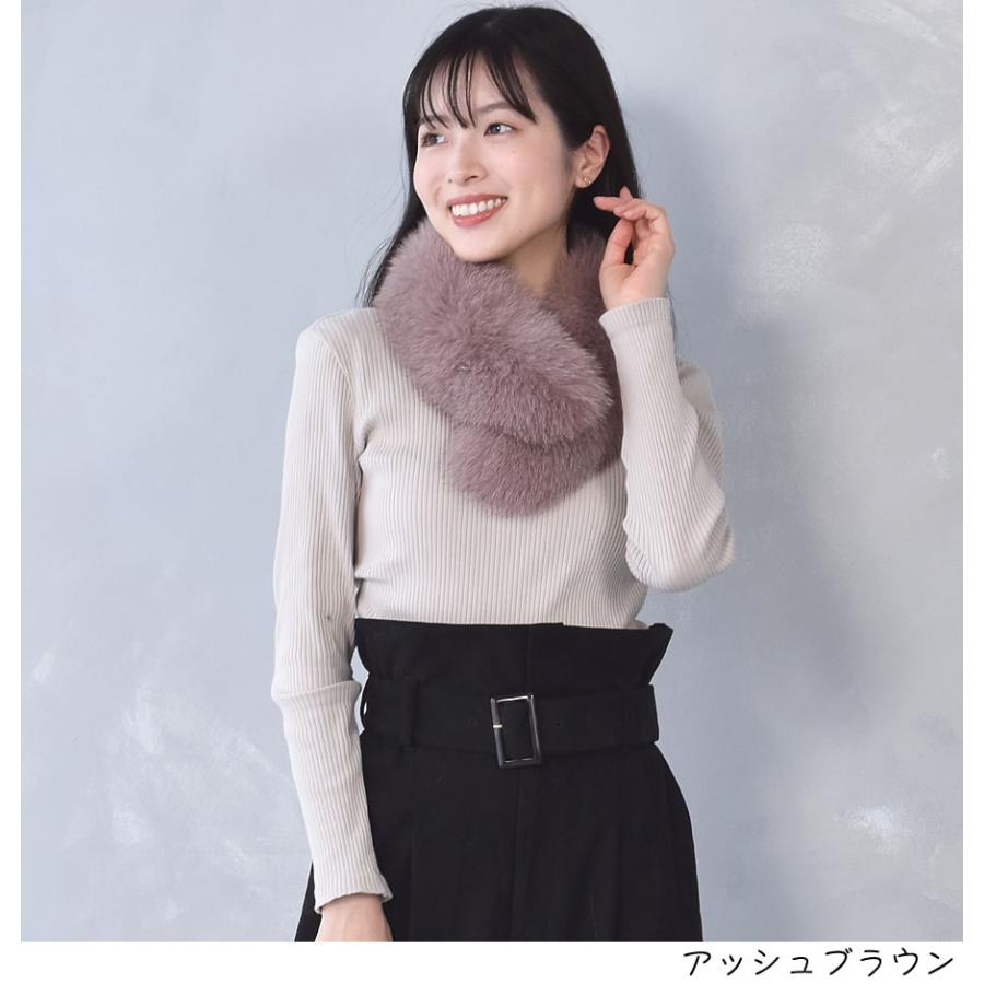 日本製 SAGA フォックス ファー マフラー クリップ付 毛皮 日本製 SAGA フォックス ファー マフラー クリップ付 毛皮