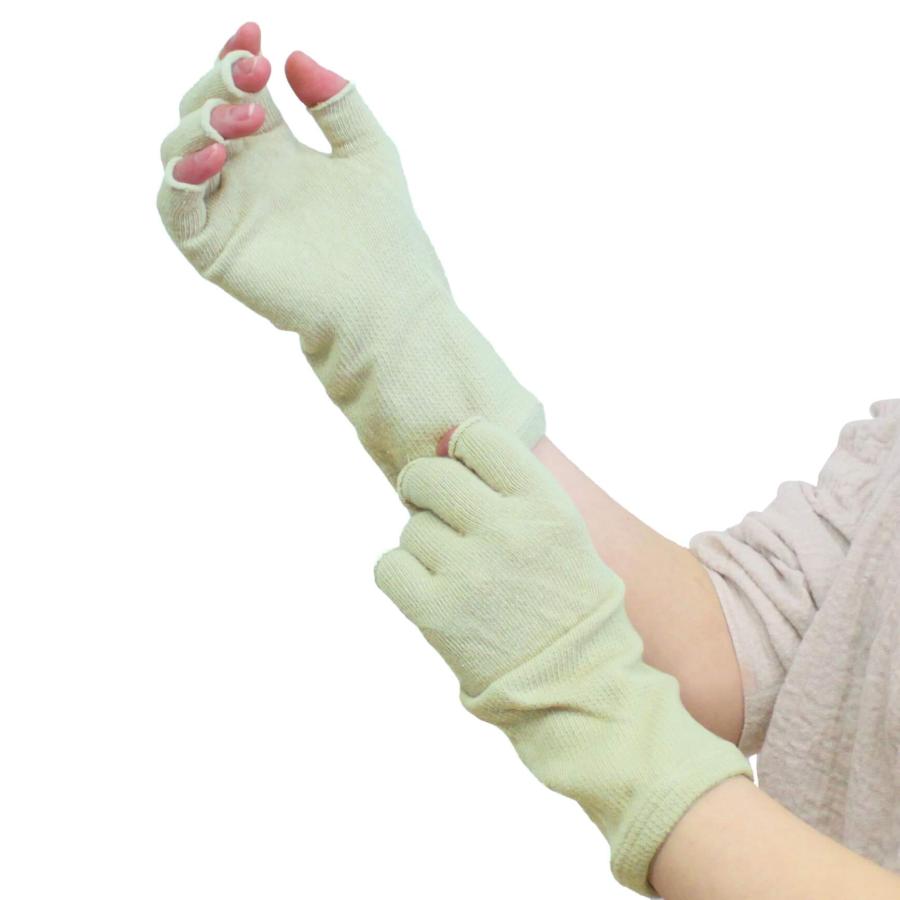 手袋 レディース 5本指 指先なし手袋 指先オープン おしゃれなカラー 日本製 速乾性 手汗 スマホ操作 手掌多汗症 綿麻5本指手袋(8612) : 8612 : ハヤシニット公式通販 ...