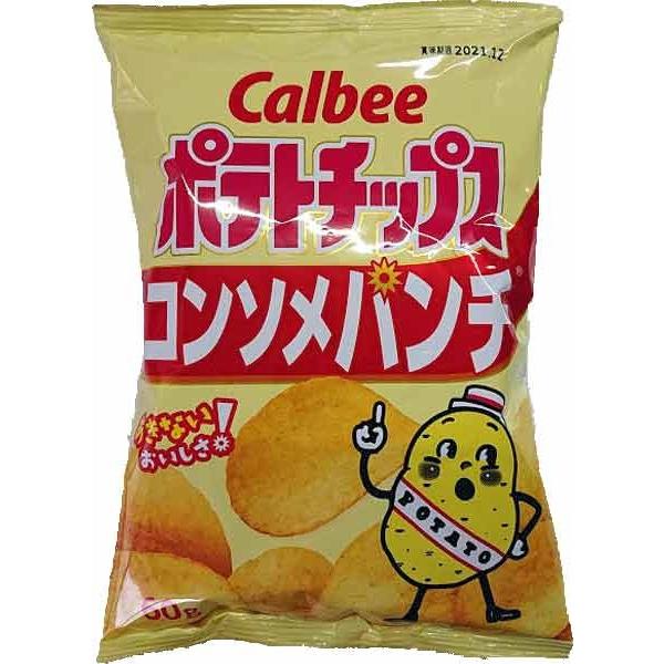 カルビー calbee ポテトチップス コンソメパンチ 12袋入り 秘伝のスパイスが、パリッと軽い食感に お菓子 大量 おかし 美味しいお菓子 ...