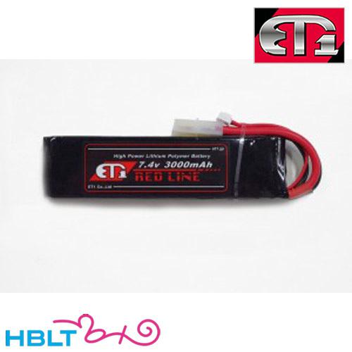 ET1 リポバッテリー LiPo 7.4v 3000 mAh レッドライン ラージコネクタ ETR230 : HBLT - 通販 ...